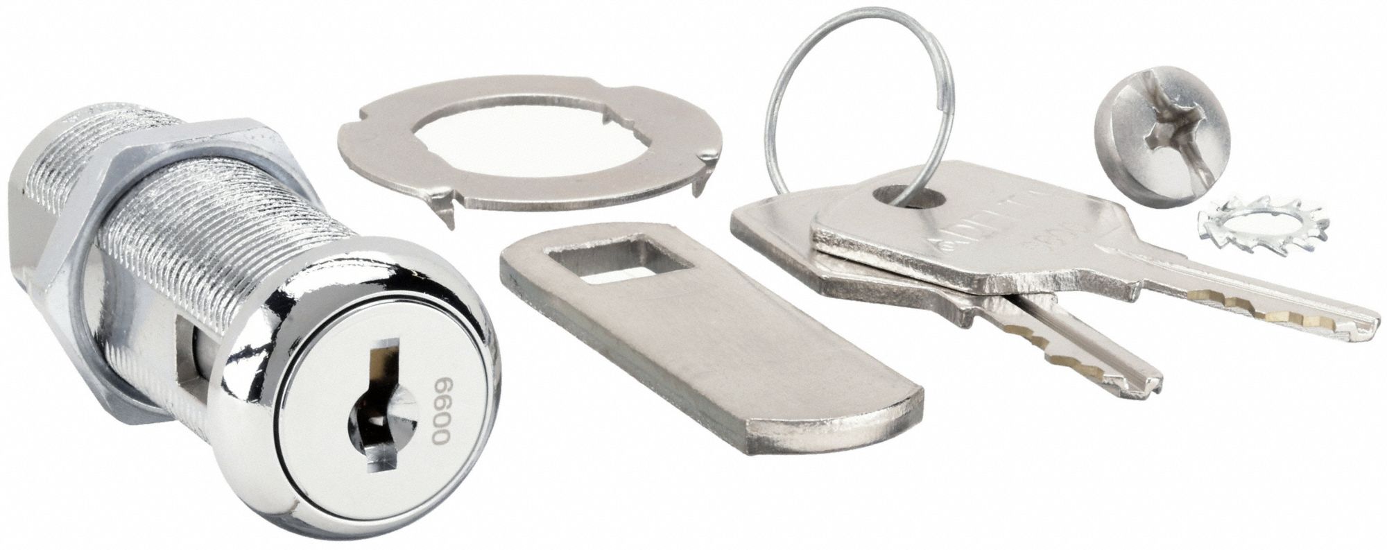 DELTA LOCK Disc Tumbler Keyed Cam Lock: For 1 1/2 in Material Thick, 3/ ...