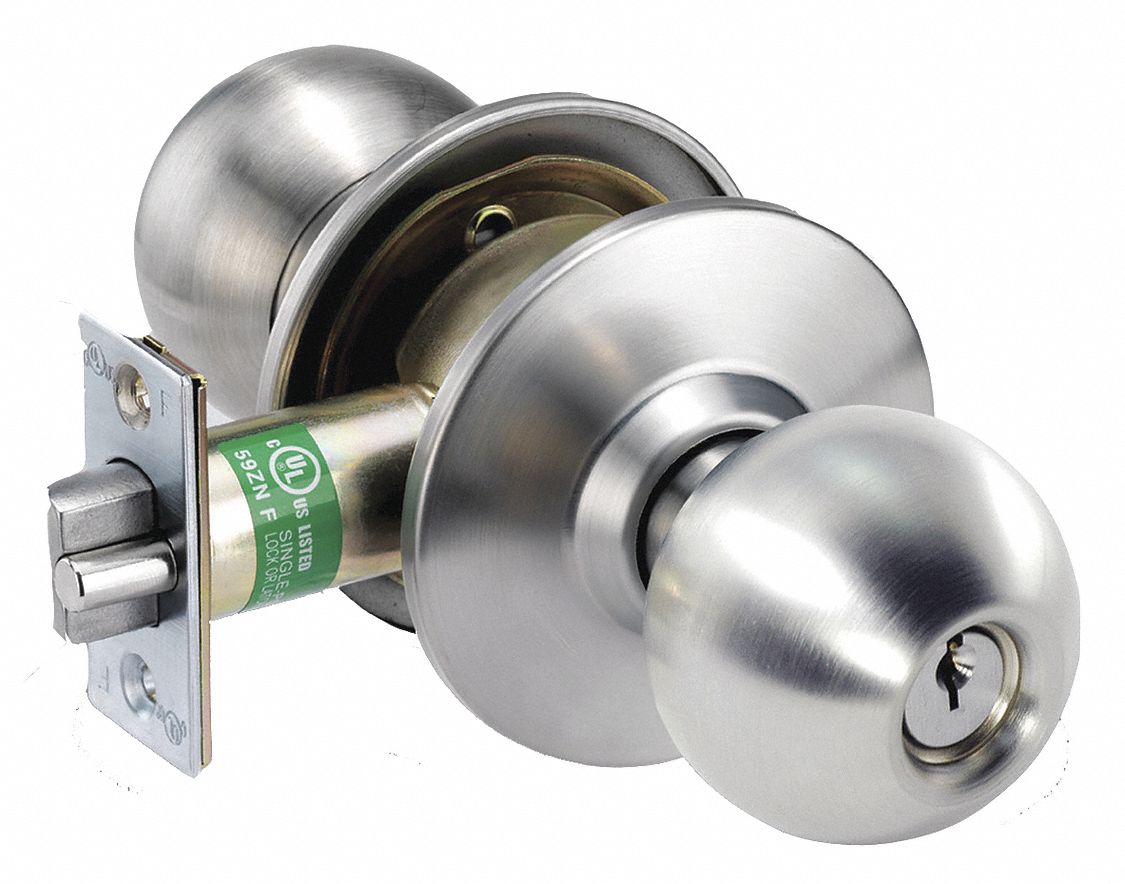 ARROW, Office Knob Locksets, Stainless Steel, Door Lockset - 429K71 ...