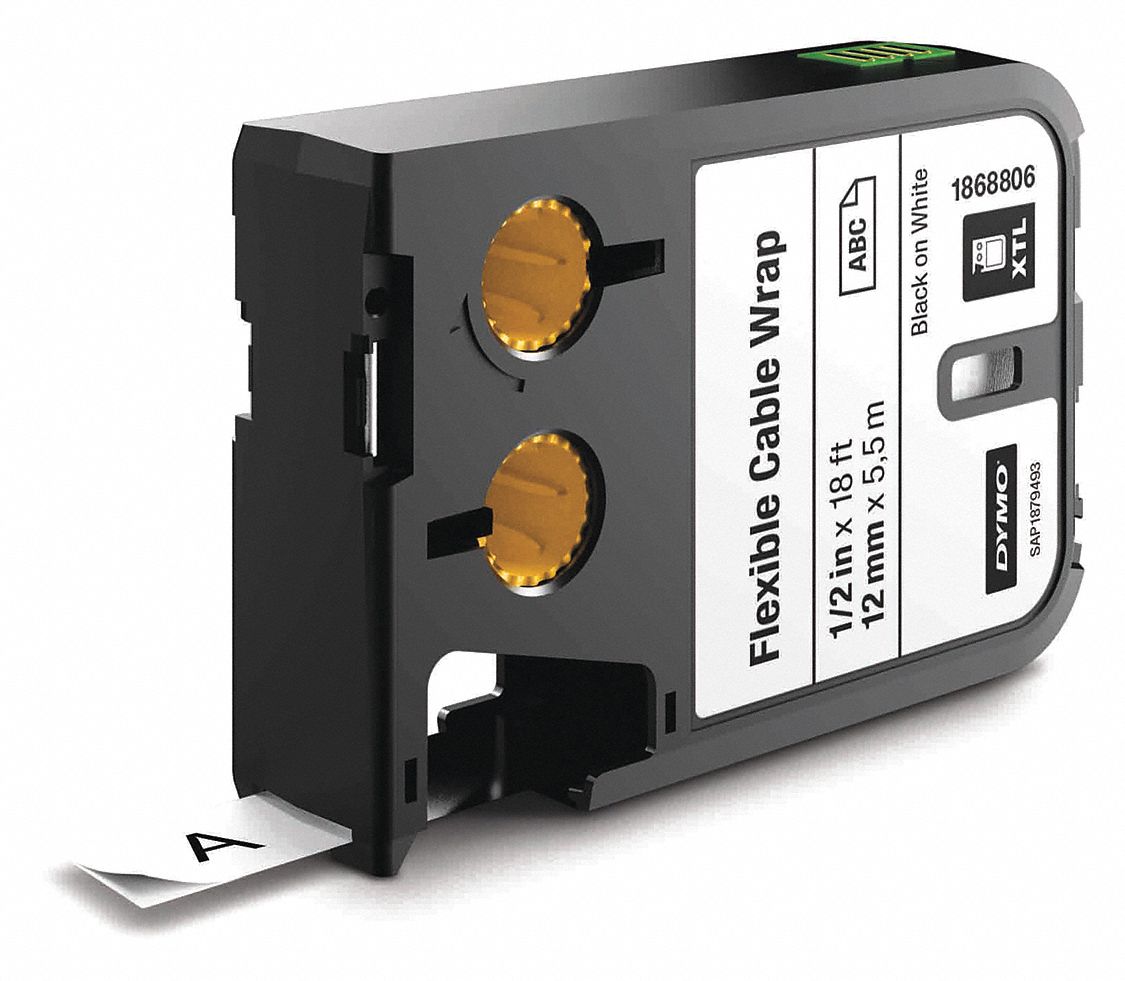 DYMO FLEXIBLE CABLE WRAP LABEL,NYLON - Cable and Wire Marking Wrap ...