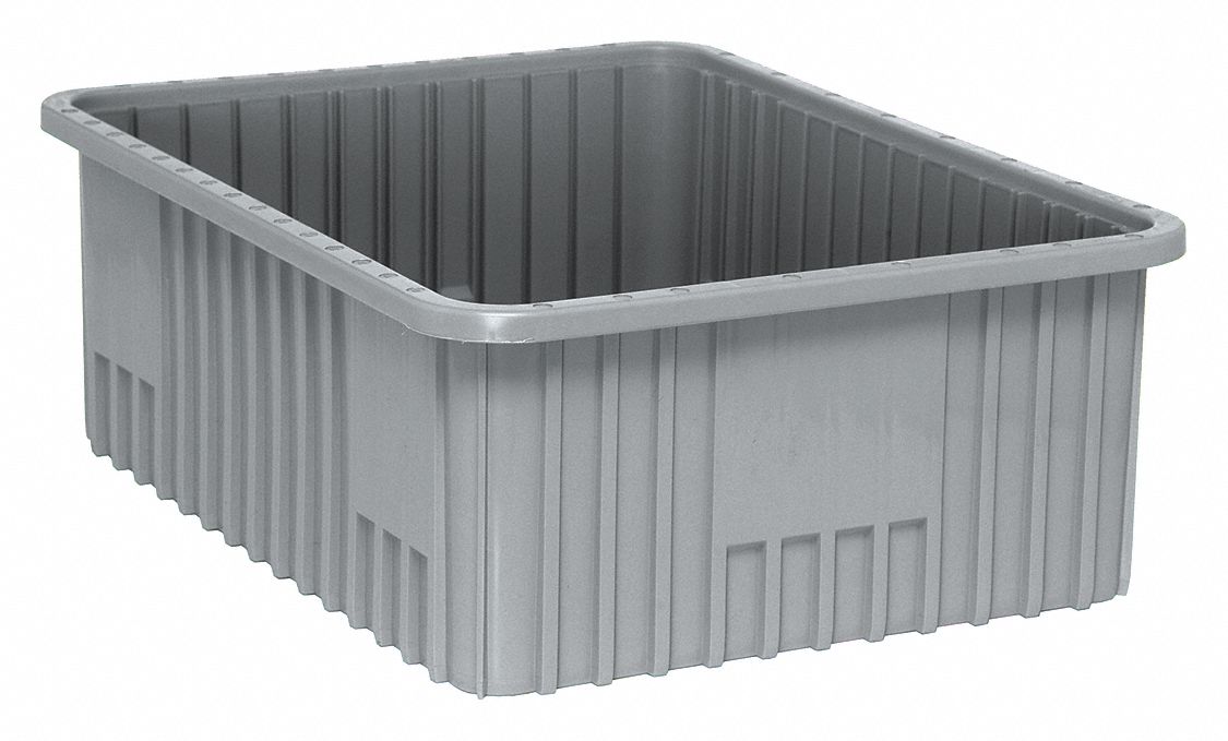 Grid Container,Gray,22.5 x 17.5 x 8 in. - Grainger