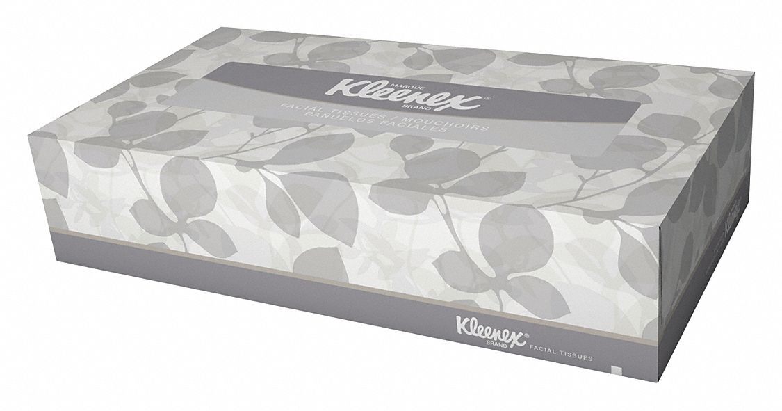 KIMBERLY-CLARK PROFESSIONAL Facial Tissue, Kleenex® Comfort Touch, Flat, 2 Ply, Number of Sheets ...