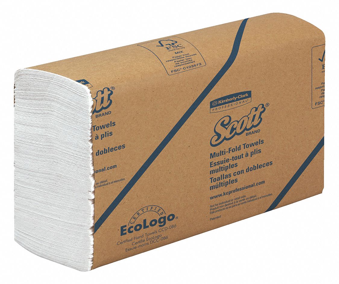 KIMBERLY-CLARK PROFESSIONAL, White, 9 3/8 in Sheet Wd, Paper Towel ...