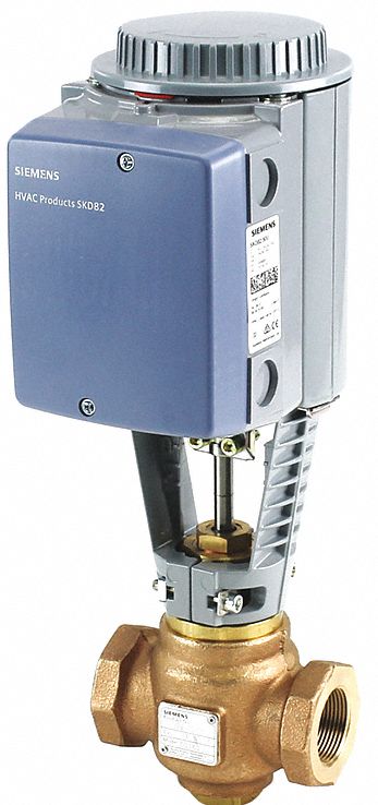 SIEMENS, For Steam/Water Media, Bronze, Electric Globe Control Valve ...