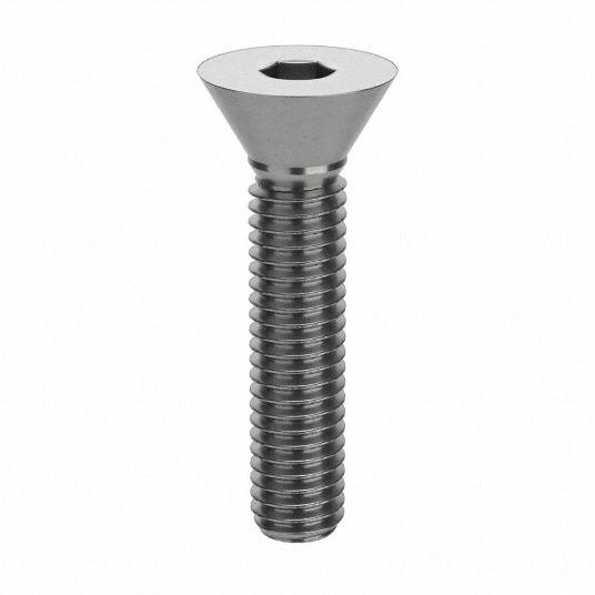 M6-1 Thread Size, 30 mm Lg, Socket Flat Head Screw - 42GX97|L55060.060. ...