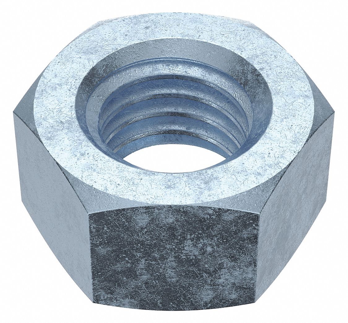 9/16"-12 Thread, 7/8 in Hex Wd, Hex Nut - 42HN79|B04120.056.0001 - Grainger
