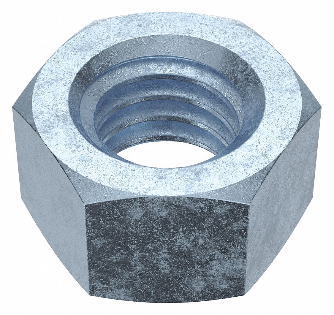 3/8"-16 Thread, 9/16 in Hex Wd, Hex Nut - 42HN89|B04122.037.0001 - Grainger