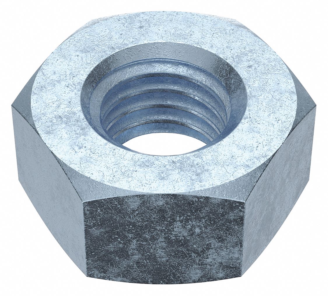 1/4"-28 Thread, 7/16 in Hex Wd, Hex Nut - 42HT44|B04181.025.0002 - Grainger