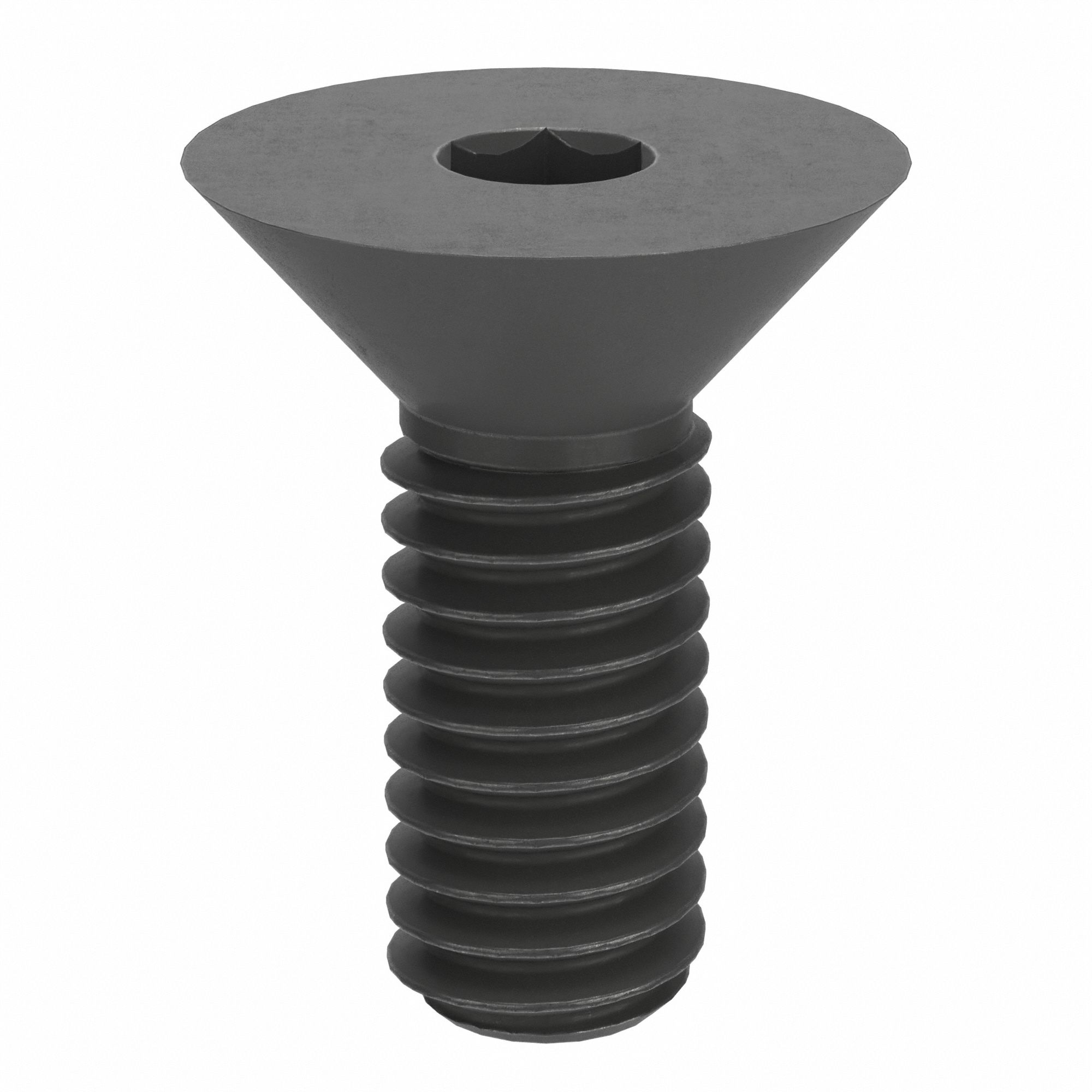 #6-40 Thread Size, 3/8 in Lg, Socket Flat Head Screw - 42JK89|B07566 ...