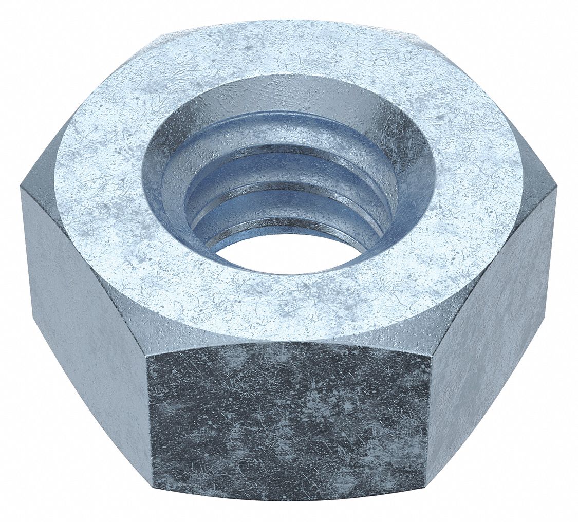 Std Hex, 1/4"-20 Thread, Hex Nut - 42JM12|B08110.025.0001 - Grainger