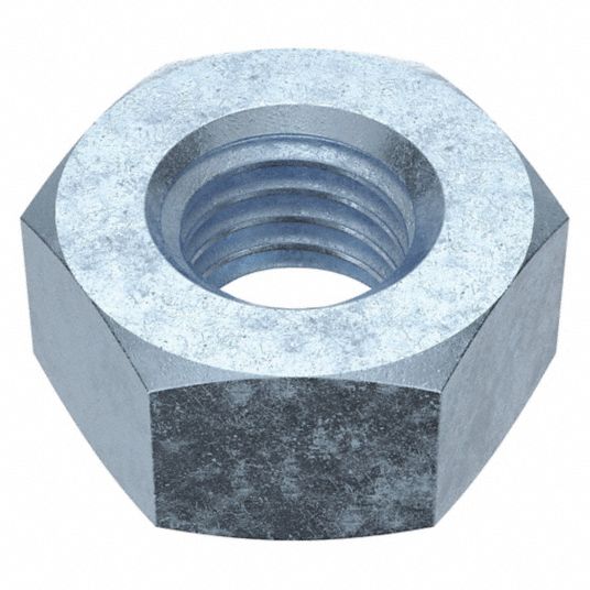 1/4"-28 Thread, 7/16 in Hex Wd, Hex Nut - 42JM25|B08160.025.0002 - Grainger