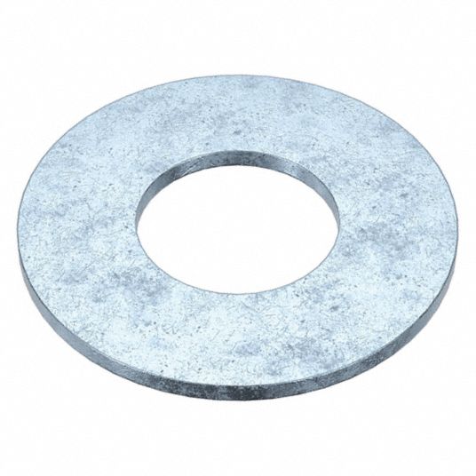 Zinc Plated, Steel, Flat Washer - 42JX91|B38400.137.0002 - Grainger