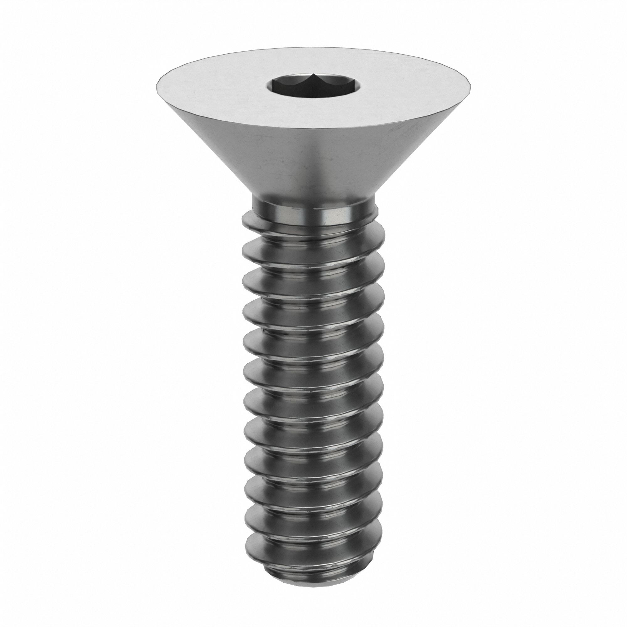 #6-32 Thread Size, 1/2 in Lg, Socket Flat Head Screw - 42KJ76|B51060 ...