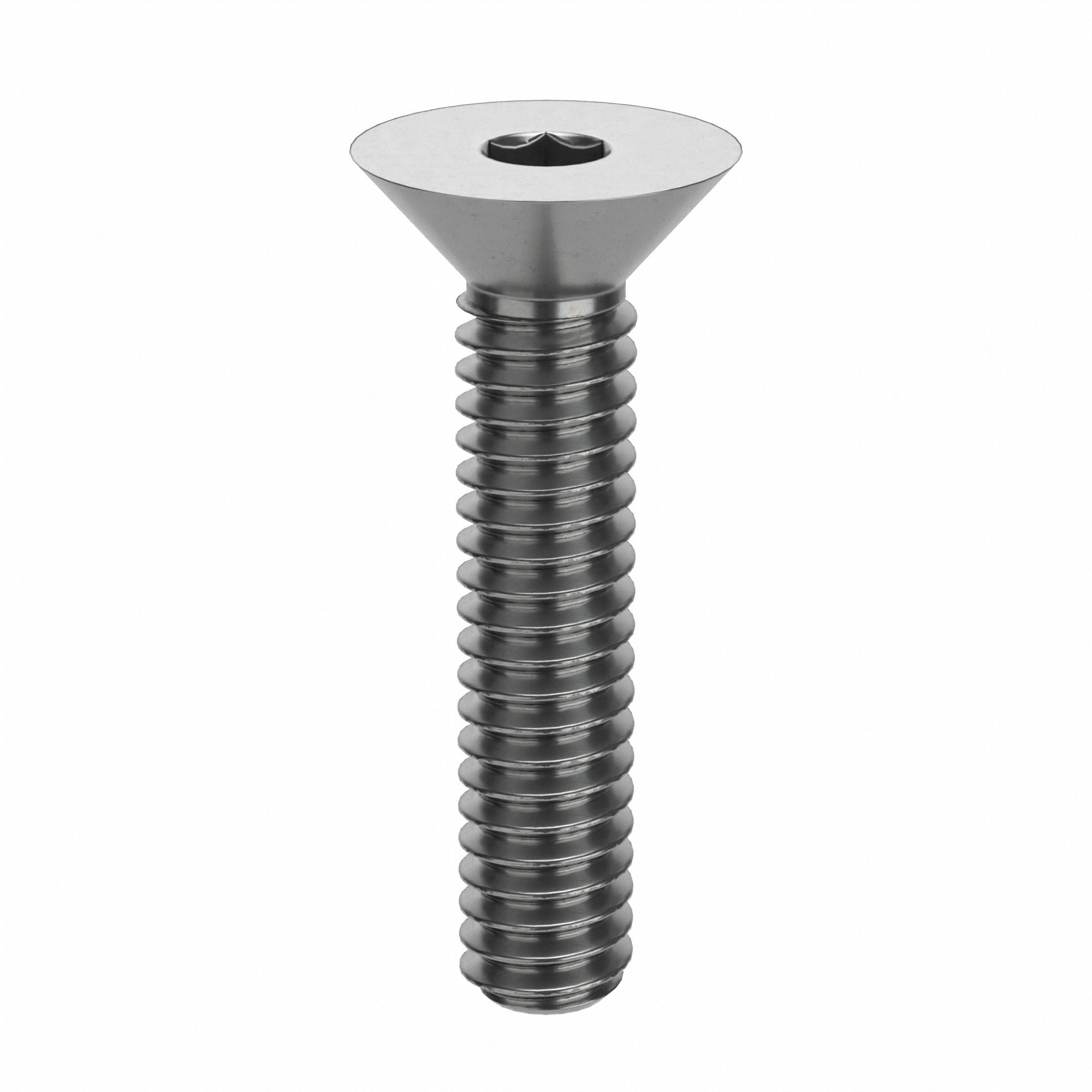 1/4"-20 Thread Size, 1 1/4 in Lg, Socket Flat Head Screw - 42KK14 ...