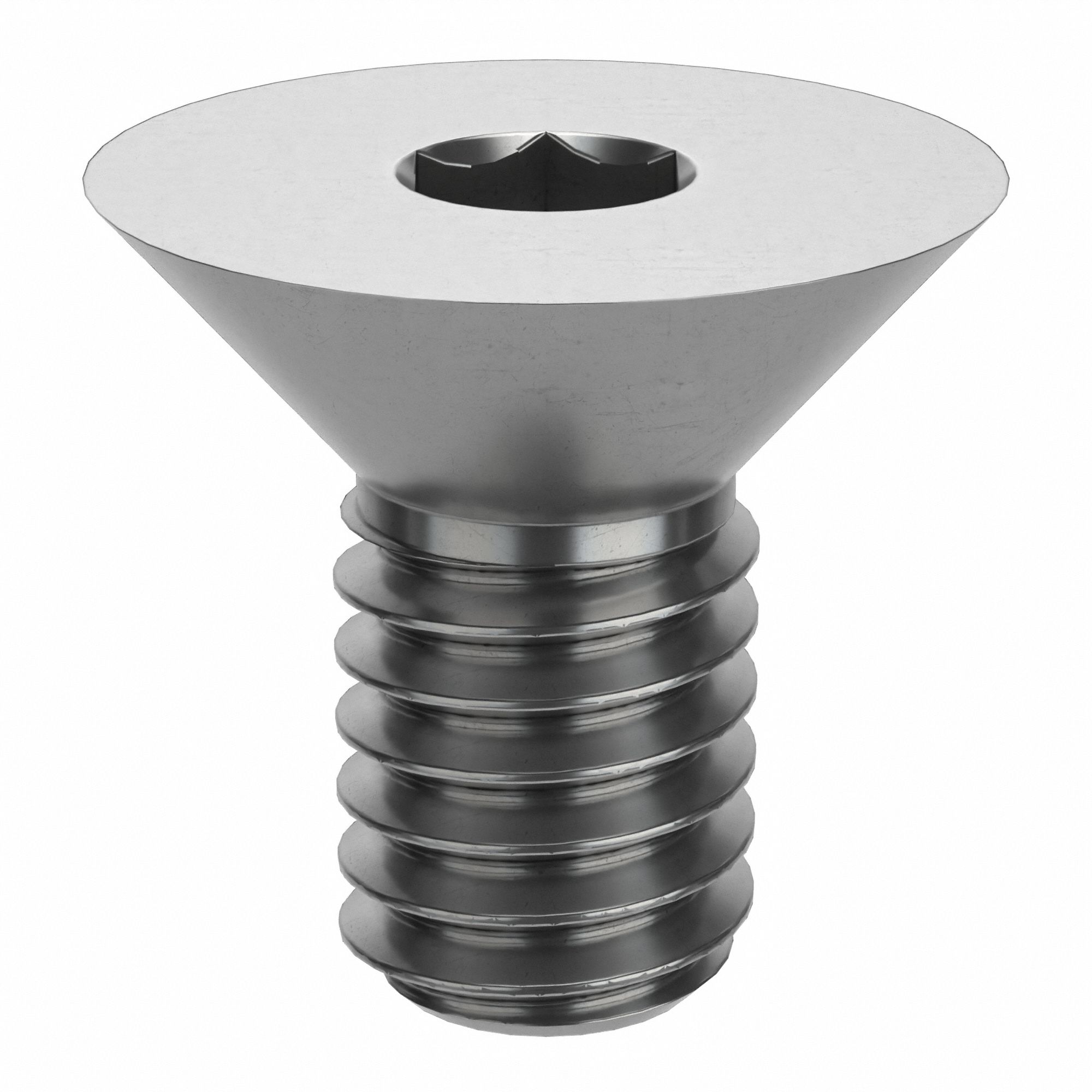 5/16"-18 Thread Size, 5/8 in Lg, Socket Flat Head Screw - 42KK21|B51060 ...