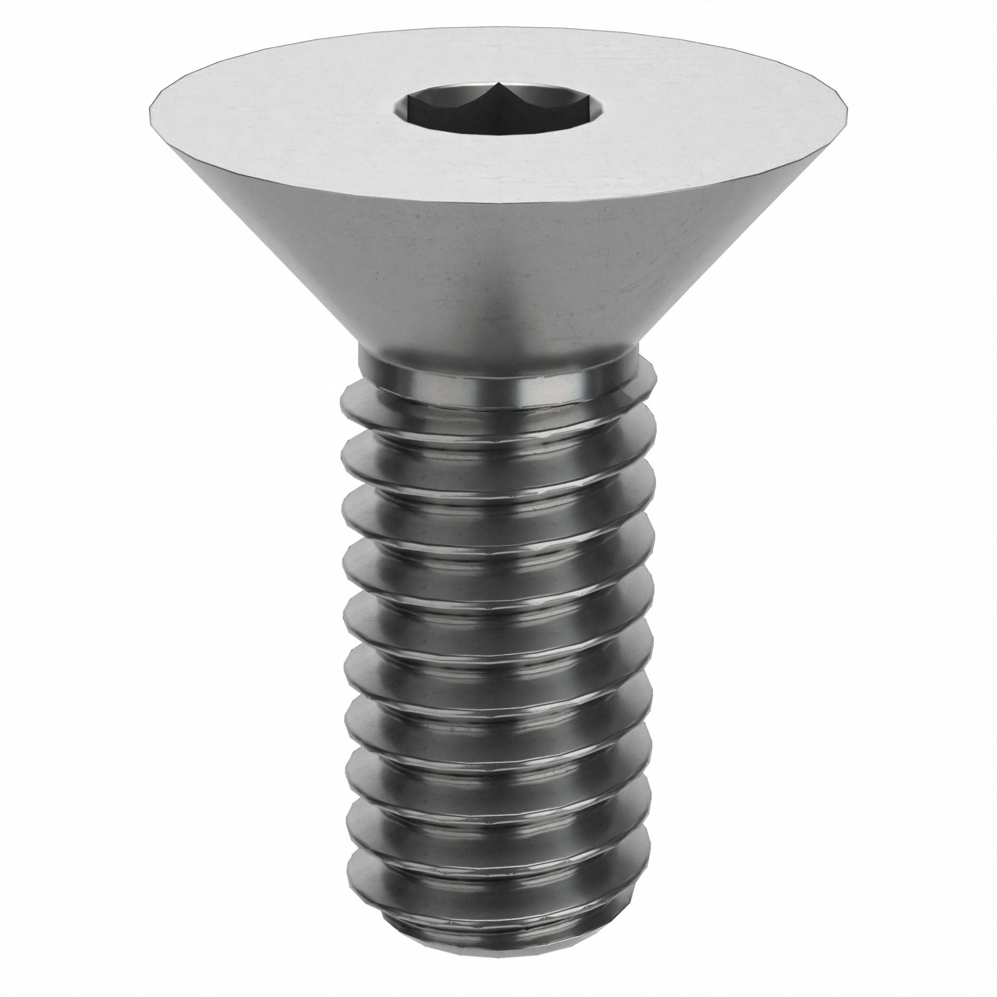 #6-40 Thread Size, 3/8 in Lg, Socket Flat Head Screw - 42KN45|B51566 ...