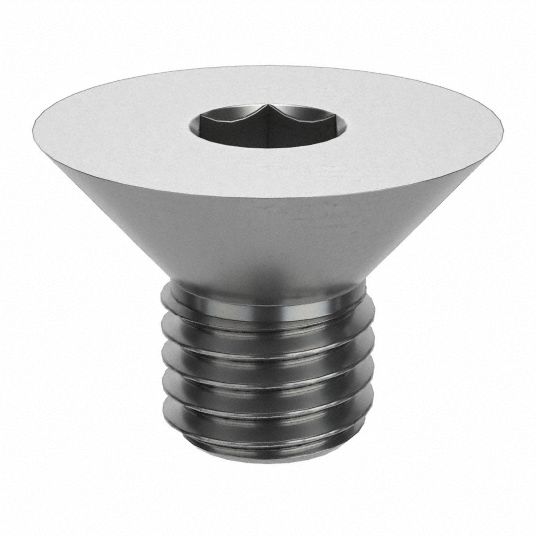 1/4"-28 Thread Size, 3/8 in Lg, Socket Flat Head Screw - 42KN60|B51566 ...