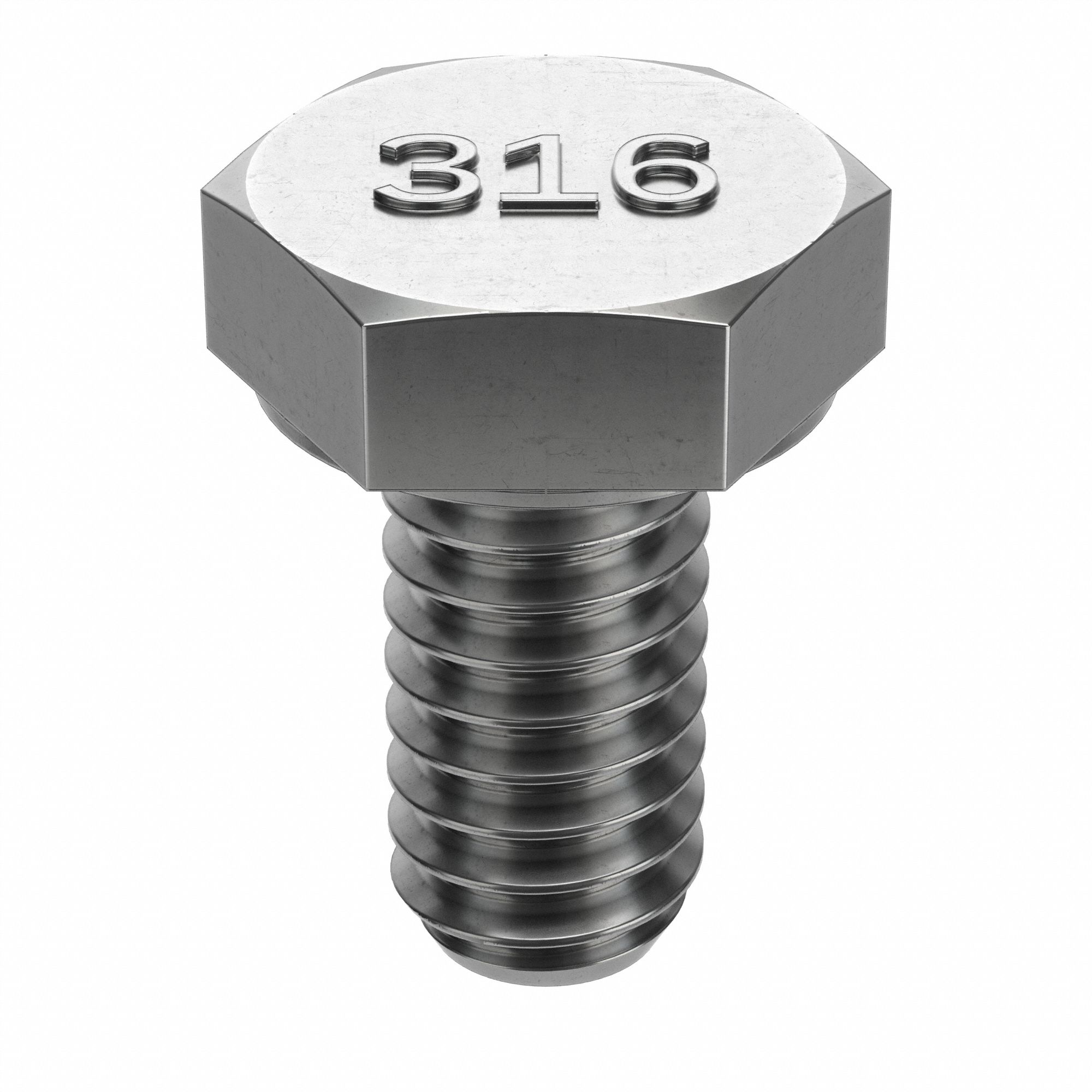 APPROVED VENDOR Tornillo Cabeza de Dado Hexagonal 1/4"-20 316 Longitud de 1/2", Acabado Sin ...
