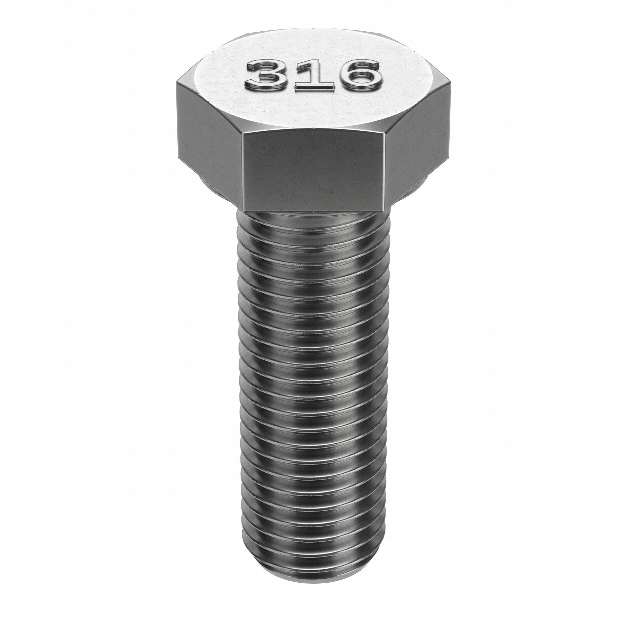 APPROVED VENDOR Tornillo de Cabeza de Dado Hexagonal 1"-8 316 Longitud de 3", Acabado Sin ...