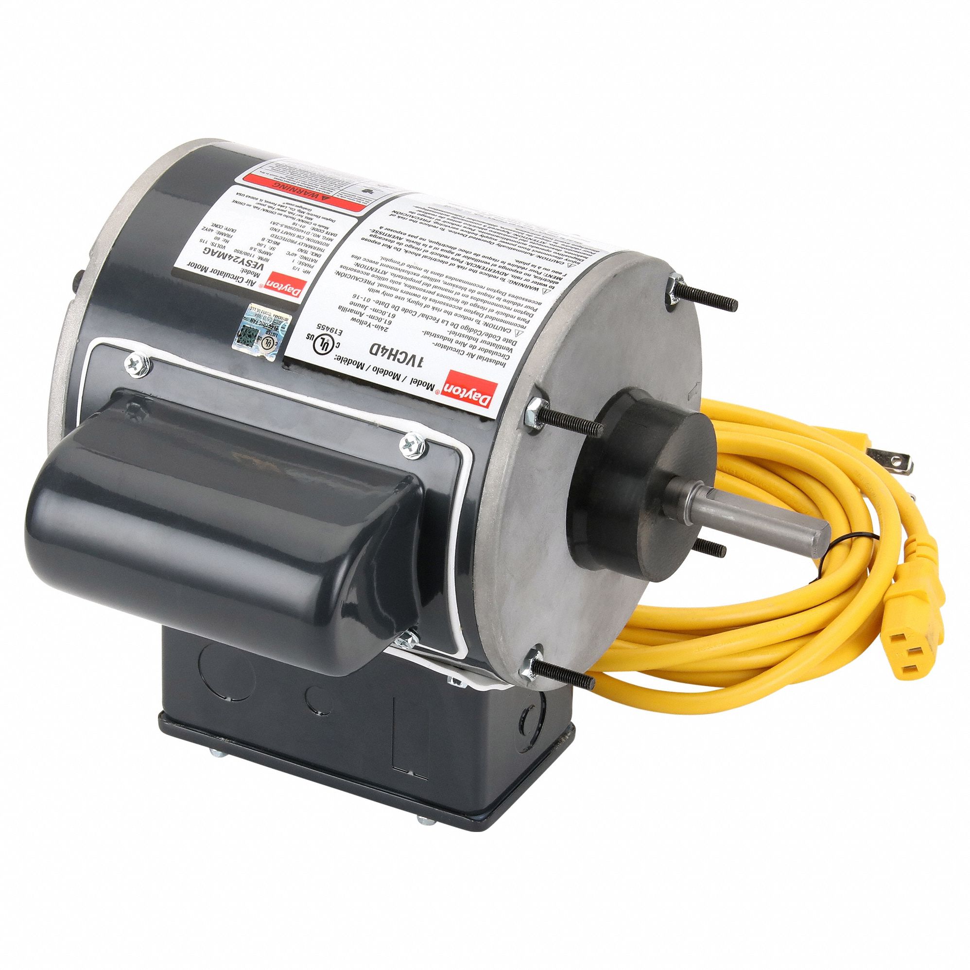 DAYTON, 1/3 HP, 1,100/850 Nameplate RPM, Direct Drive Blower Motor ...