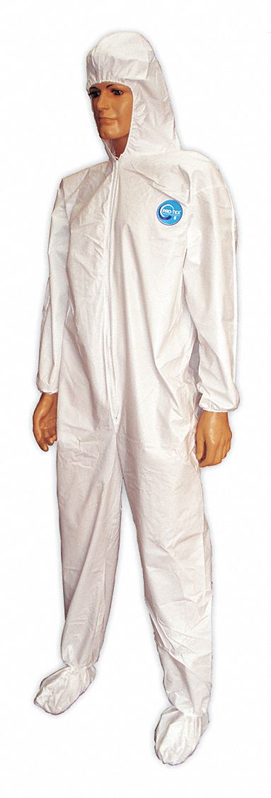 PROTEX Overol Desechable 52% Polipropileno/48% Polietileno Blanco Talla ...