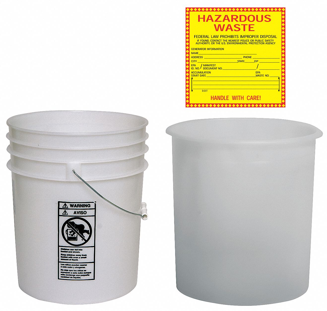 5 gal, Open Head, Storage Pail - 42NY71|FISHER2 - Grainger