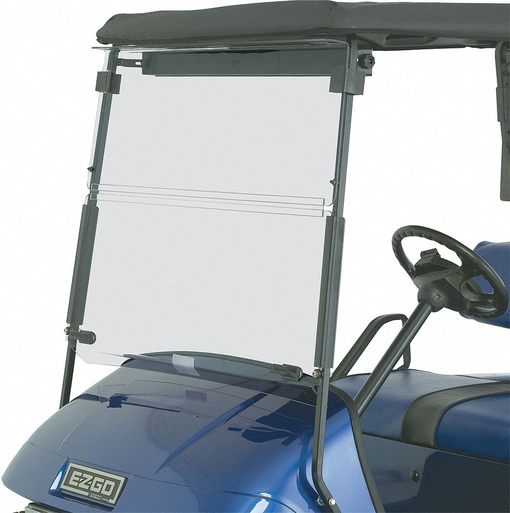 E-Z-GO, Tinted Fold Down Windshield for TXT, Fits E-Z-GO Brand, Tinted ...