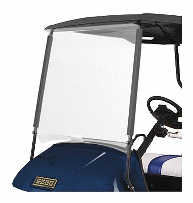 E-Z-GO, Clear Flat Windshield Kit for TXT, Fits E-Z-GO Brand, Clear ...