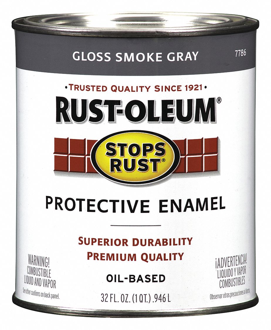 RUST-OLEUM, Grays, Smoke Gray, Rust Prevenative Paint - 42PT07|7786502 ...