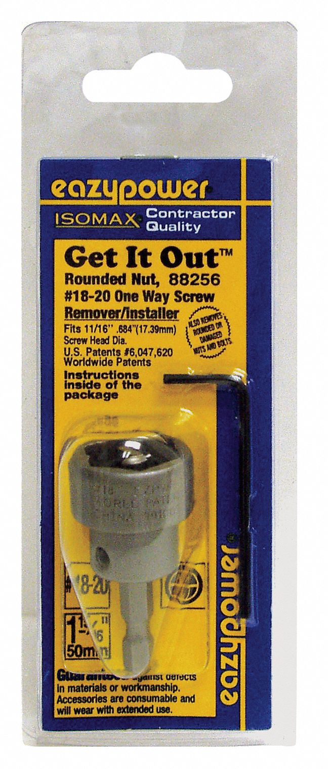 EAZYPOWER One-Way Screw Remover Screwdriver, Tip Size #18 to #20, One ...