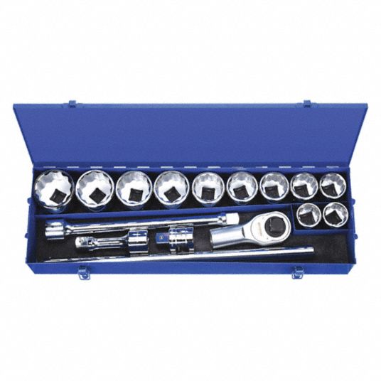 WESTWARD, 1 in Drive, 17 Piece, Socket Wrench Set - 42W522|42W522 ...
