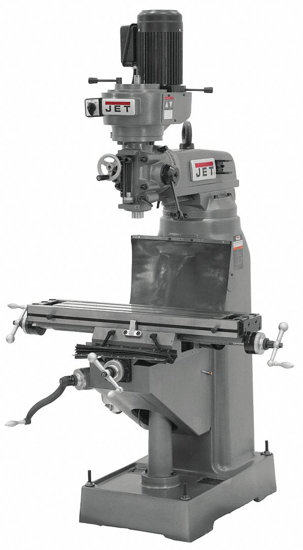 JET, JVM-836, 1 1/2 hp, Vertical Milling Machine - 42W773|690036 - Grainger