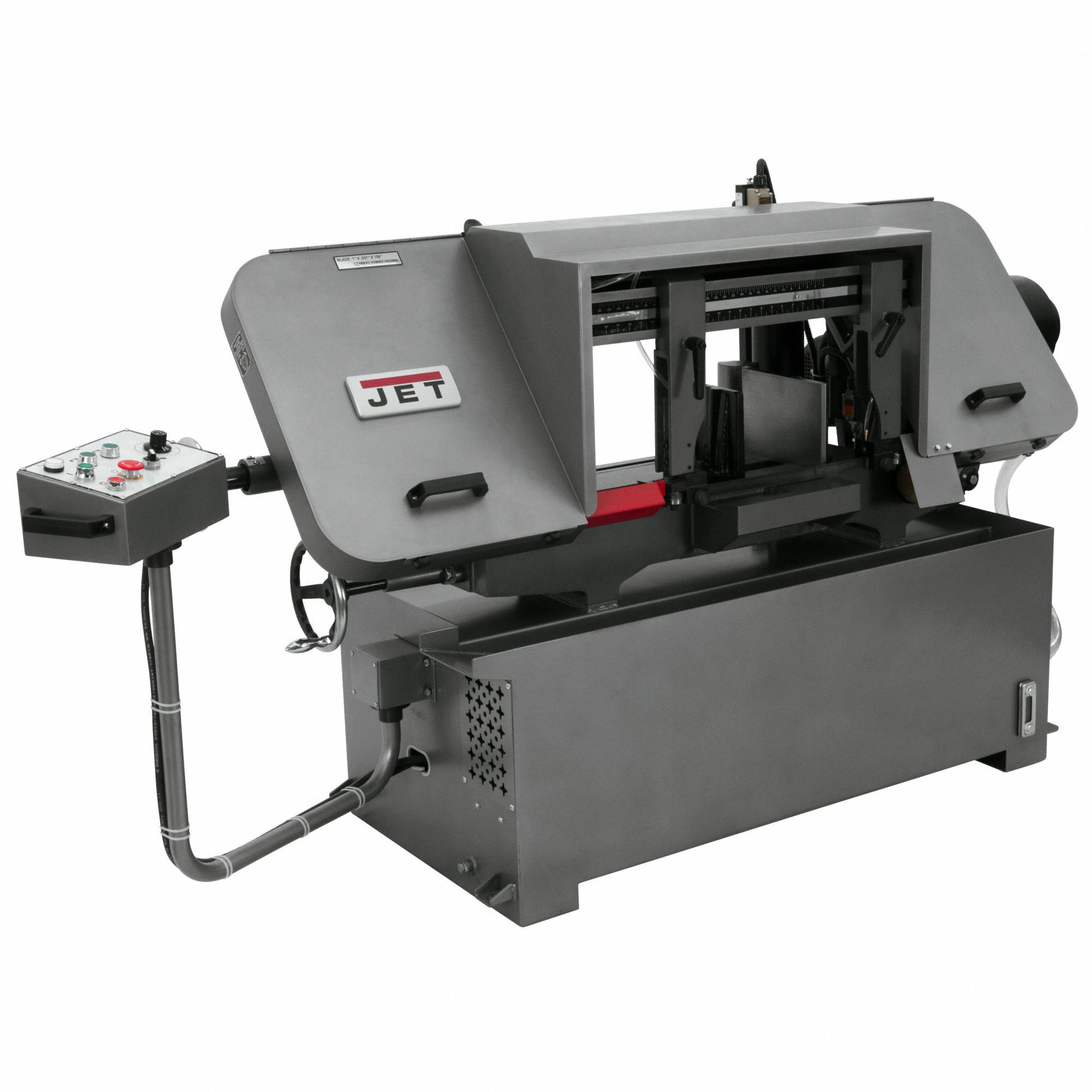 JET Band Saw: 12 in x 20 in, 82 to 262, 45° , 90°, 3 Phase, Horizontal ...