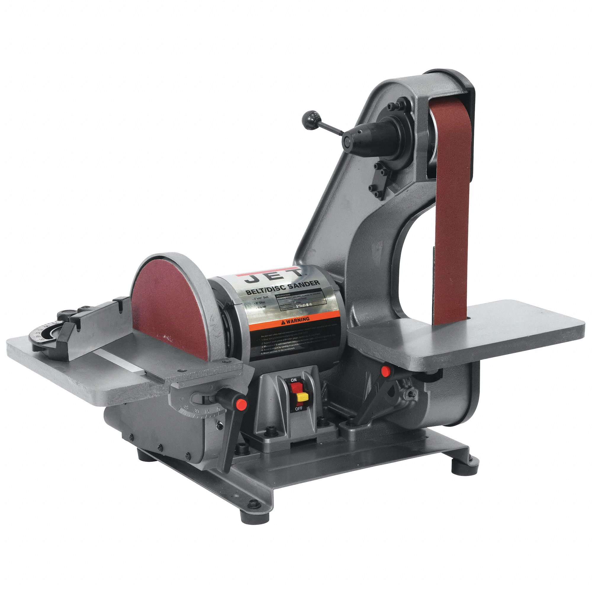 JET Belt Disc Sander 3 4 Hp HP 8 In Disc Dia In 3450 2 X 42