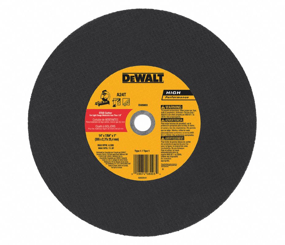 DEWALT Disco de Corte Abrasivo, A24S - Ruedas Abrasivas de Corte y ...