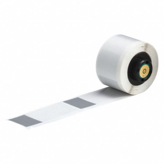 2 1/2 in x 1 in, Vinyl, Precut Label Roll - 42X354|PTL-21-427-GY - Grainger