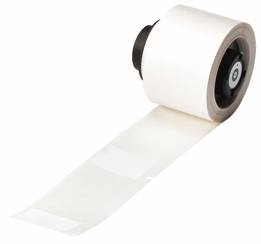 2 1/2 in x 1 in, Self-Extinguishing Polyvinyl Fluoride, Precut Label ...