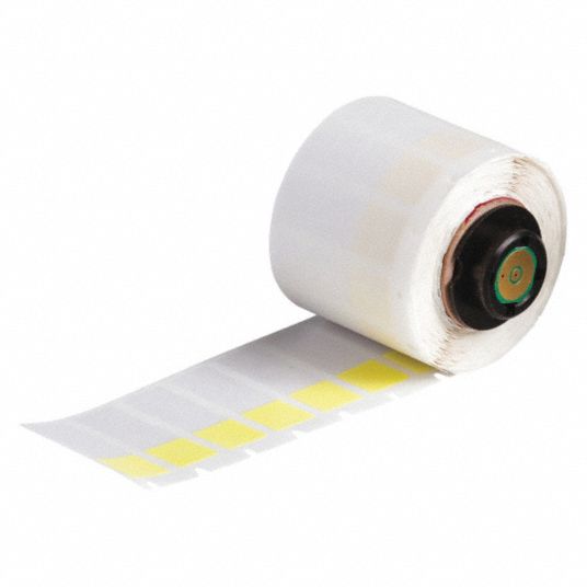 1 1/2 in x 1/2 in, Vinyl, Precut Label Roll - 42X388|PTL-29-427-YL ...