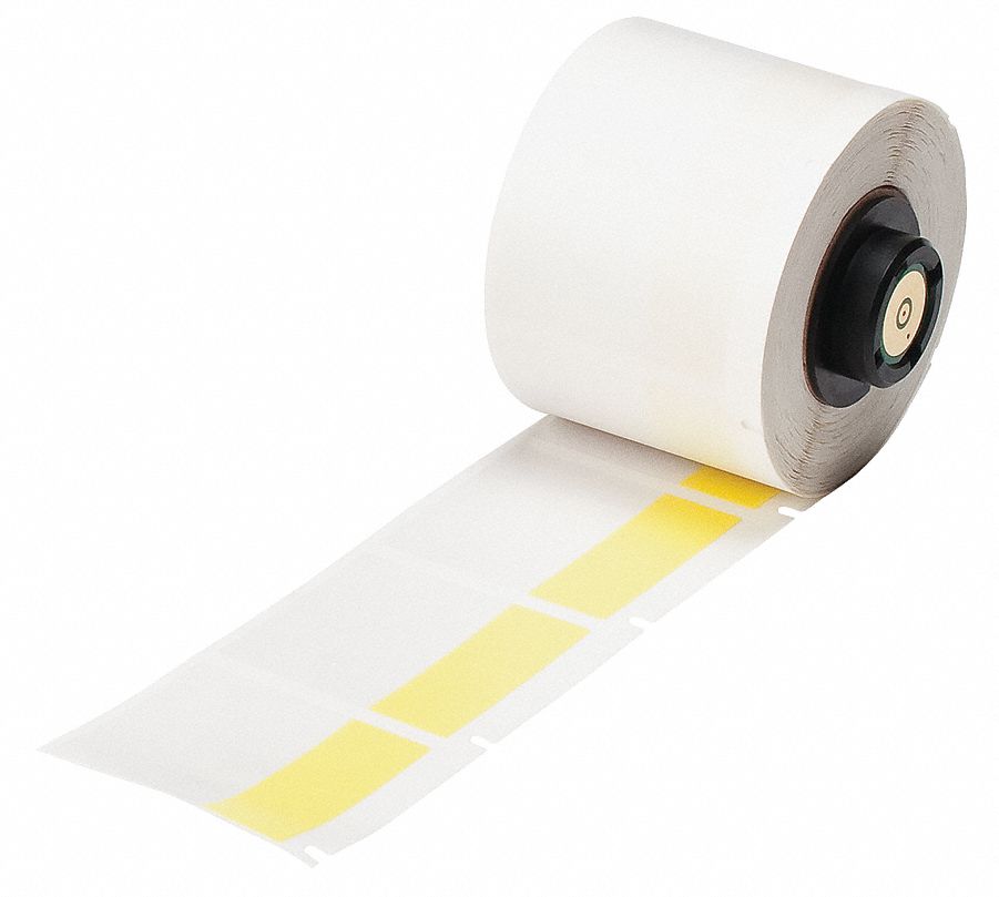 1 1/2 in x 1 1/2 in, Vinyl, Precut Label Roll - 42X417|PTL-32-427-YL ...