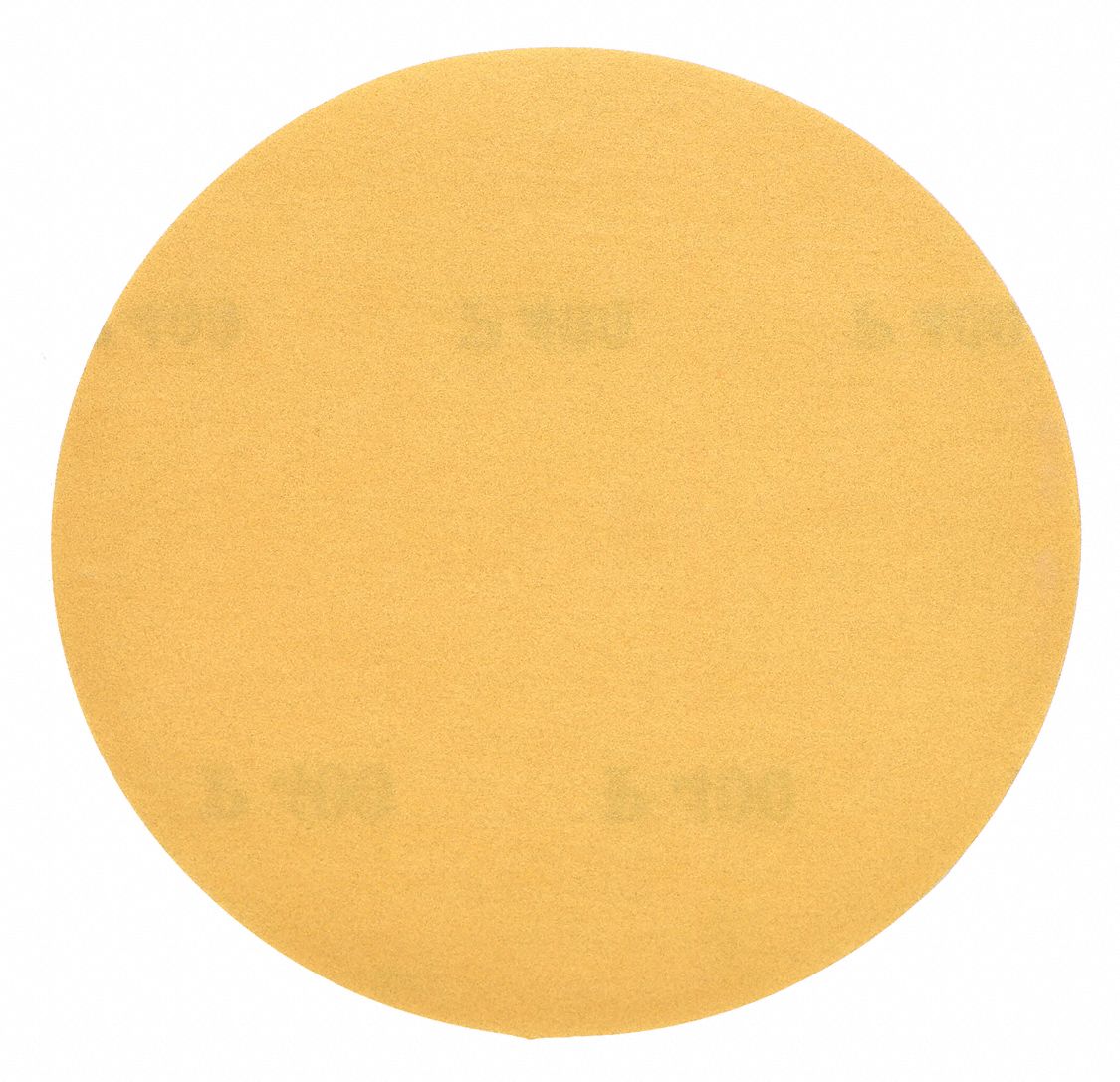 GATOR FINISHING, 6 in Dia, Non-Vacuum, Hook-and-Loop Sanding Disc ...