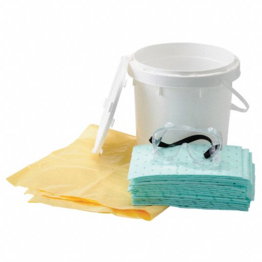 BRADY SPC ABSORBENTS, 2 gal Container Capacity, Bucket, Spill Kit ...
