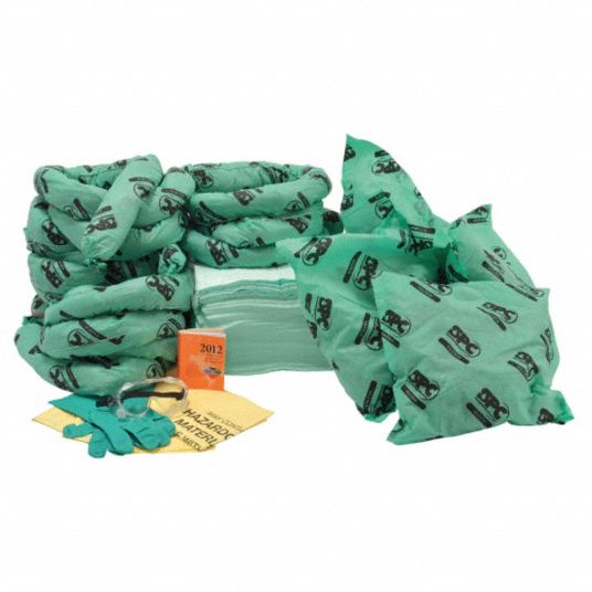 BRADY SPC ABSORBENTS, Bag, 32 gal Volume Absorbed Per Kit, Spill Kit ...