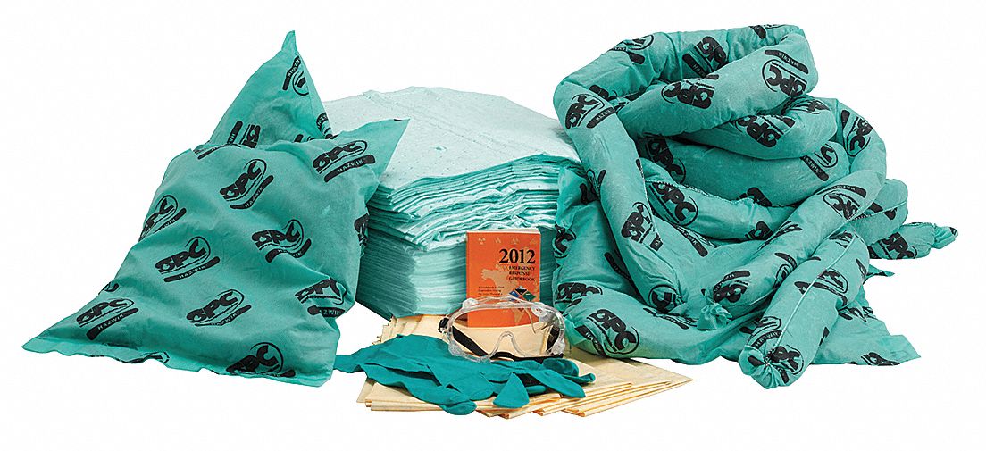 BRADY SPC ABSORBENTS, 55 gal Container Capacity, 55 gal Volume Absorbed ...