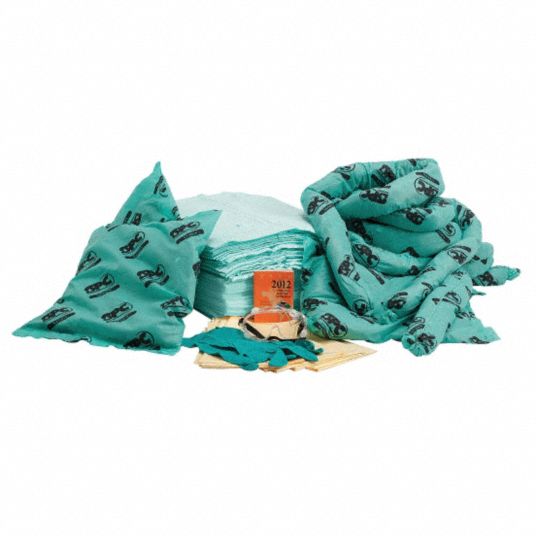 BRADY SPC ABSORBENTS, 55 gal Container Capacity, 55 gal Volume Absorbed ...