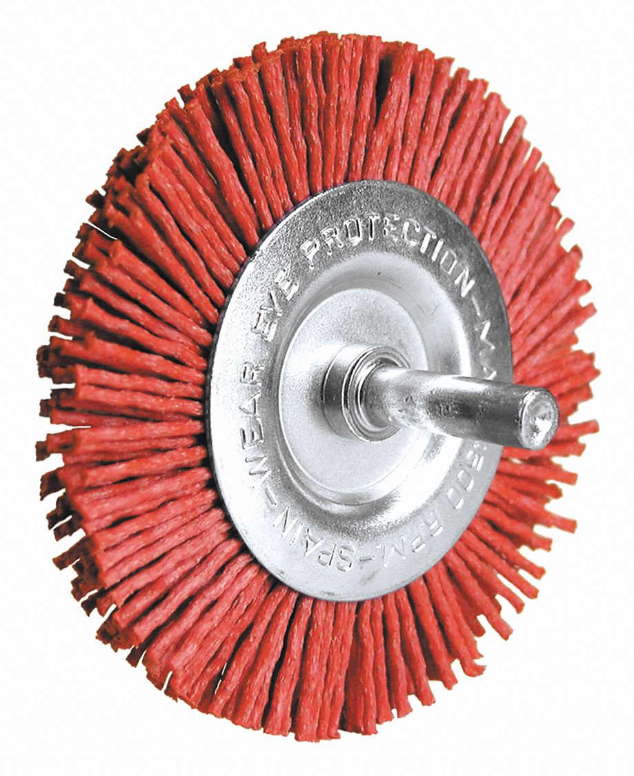 CENTURY DRILL AND TOOL, Unthreaded Hole, Radial Brush,Fine Nylon, 150 ...