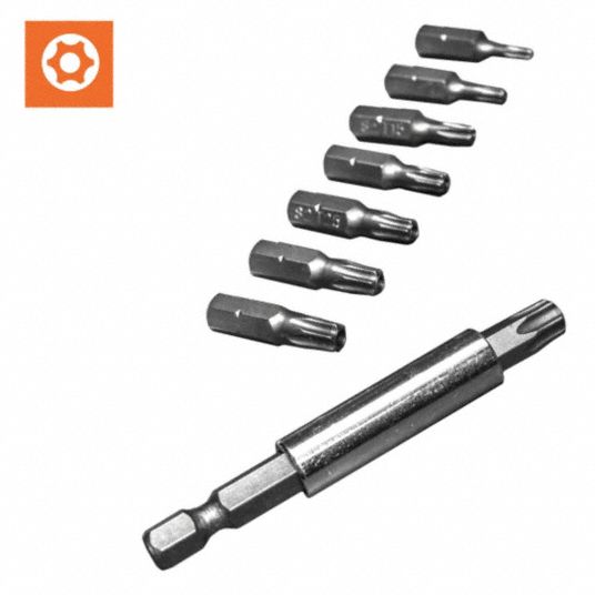 CENTURY DRILL AND TOOL, Not Impact Rated, Security Star-Drive Bit,9 Pc Set - 42ZH37|68017 - Grainger