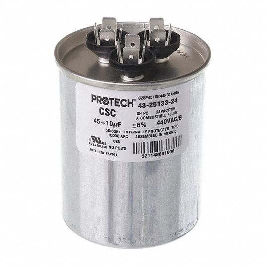 PROSTOCK, Round, 440V AC, Motor Dual Run Capacitor - 822PT3|43-25133-24 ...