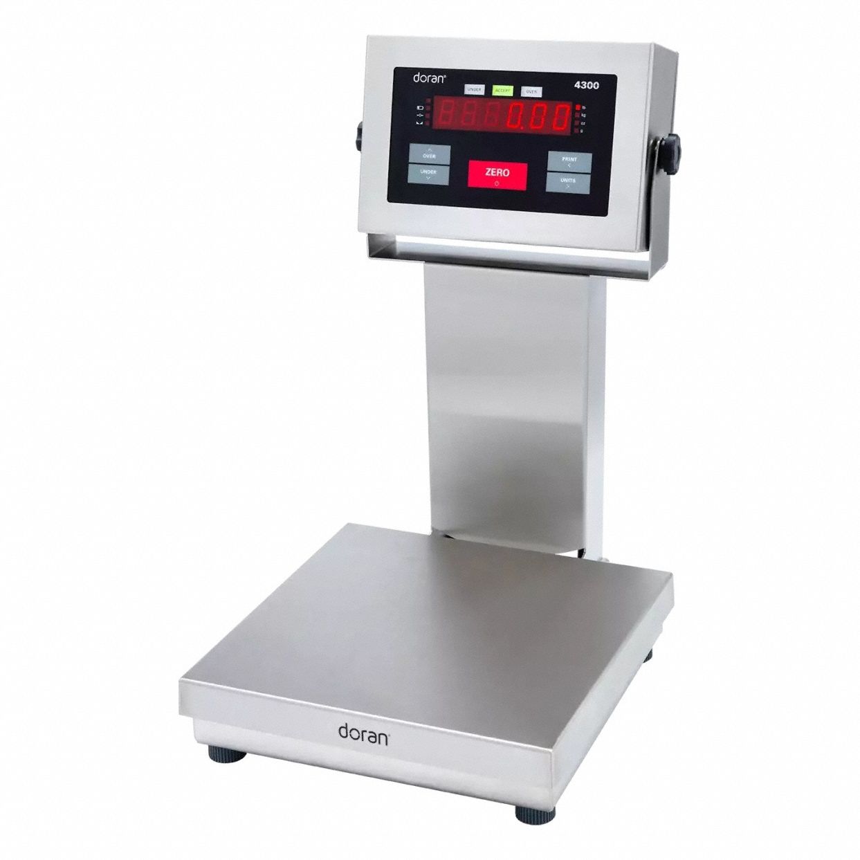 DORAN, 50 lb Wt Capacity, 12 in Weighing Surface Dp, Bench Scale ...