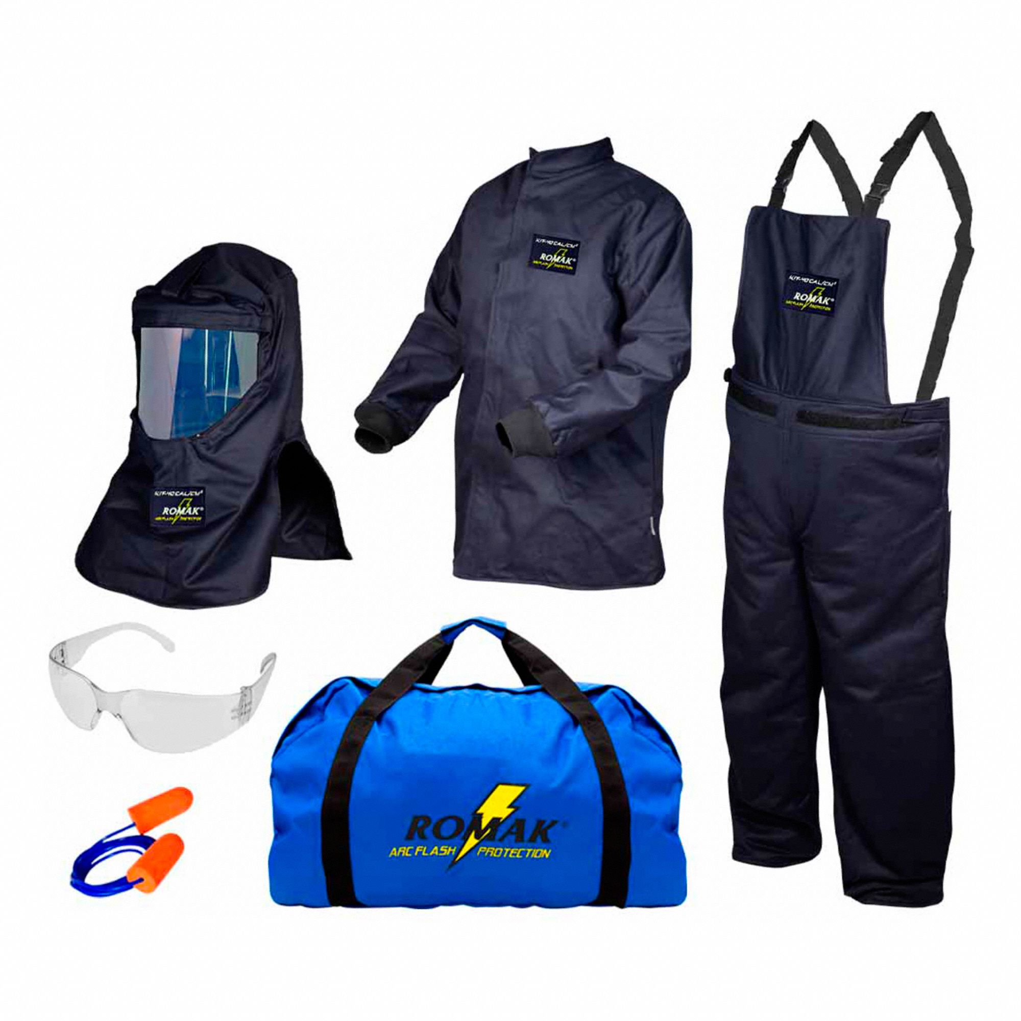 ARCFLASH Kit de Arco Eléctrico, 40.0 cal/cm2-HRC, Azul talla G - 431DD7 ...