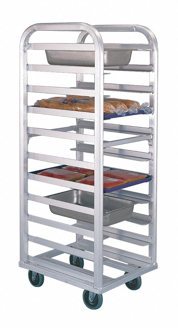 NEW AGE INDUSTRIAL, 20 Slots, 64 in Overall Ht, Wide-Angle Pan Rack ...