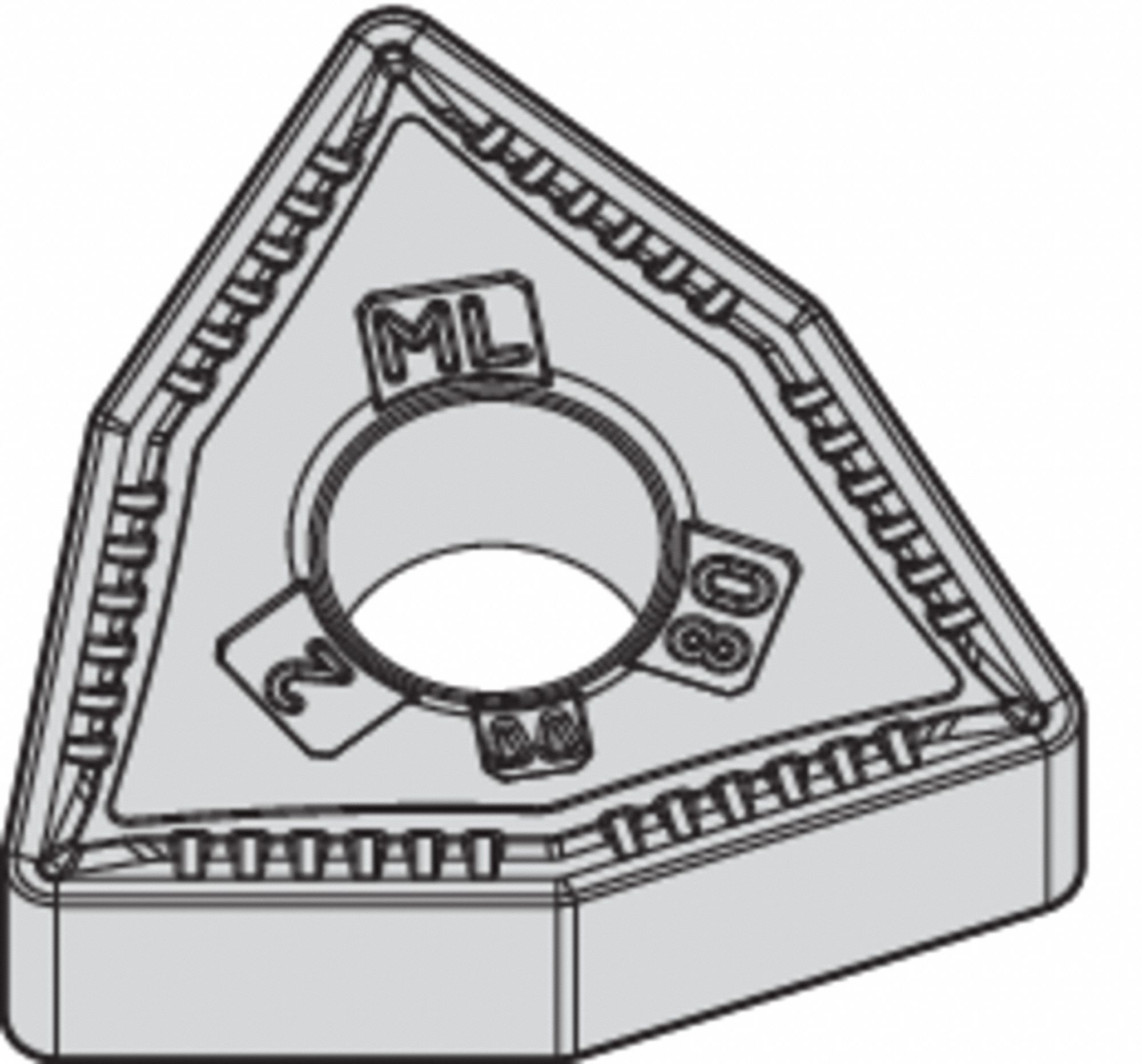 WIDIA, 1/2 in Inscribed Circle, Neutral, Turning Insert - 433P73 ...